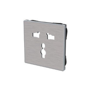 ABB 8539 AI – Cover plate for Universal socket outlet – Stainless Steel ...